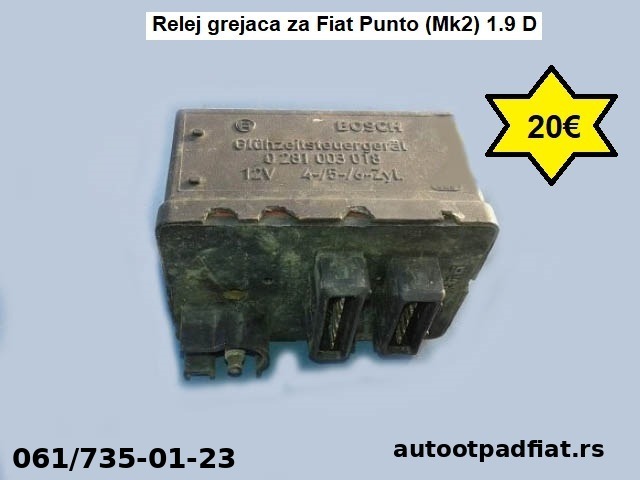 RELEJ GREJACA ZA FIAT PUNTO (MK2) 1.9 D