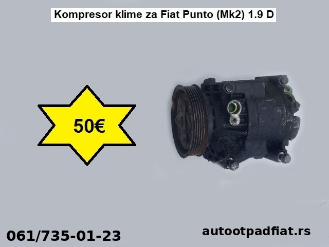 KOMPRESOR KLIME ZA FIAT PUNTO (MK2) 1.9 D