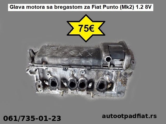 GLAVA MOTORA SA BREGASTOM ZA FIAT PUNTO (MK2) 1.2 8V
