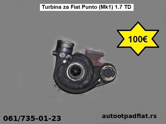 TURBINA ZA FIAT PUNTO (MK1) 1.7 TD