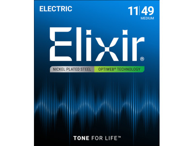 Elixir 19102 Optiweb Medium 11-49 Nickel Plated