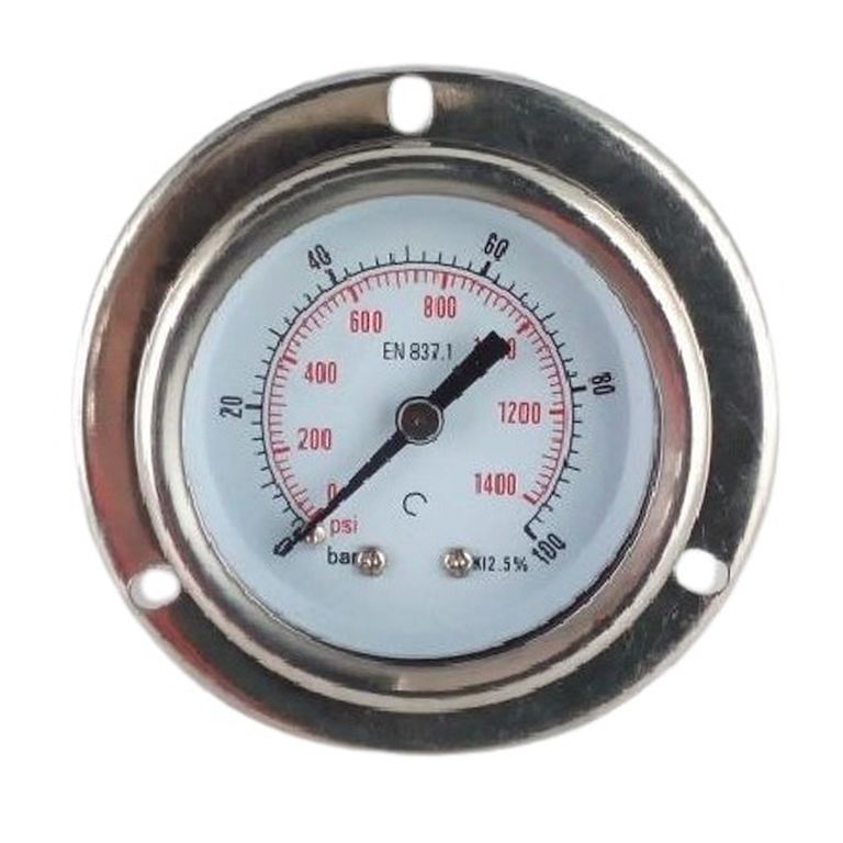 1/2x600bar (63mm)- Glicerinski manometar, priključak od pozadi, sa rozetnom