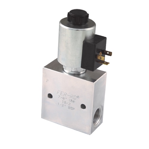 7/8 UNF - Zic ventil, otvoren, 12VDC, 1/2" BSP