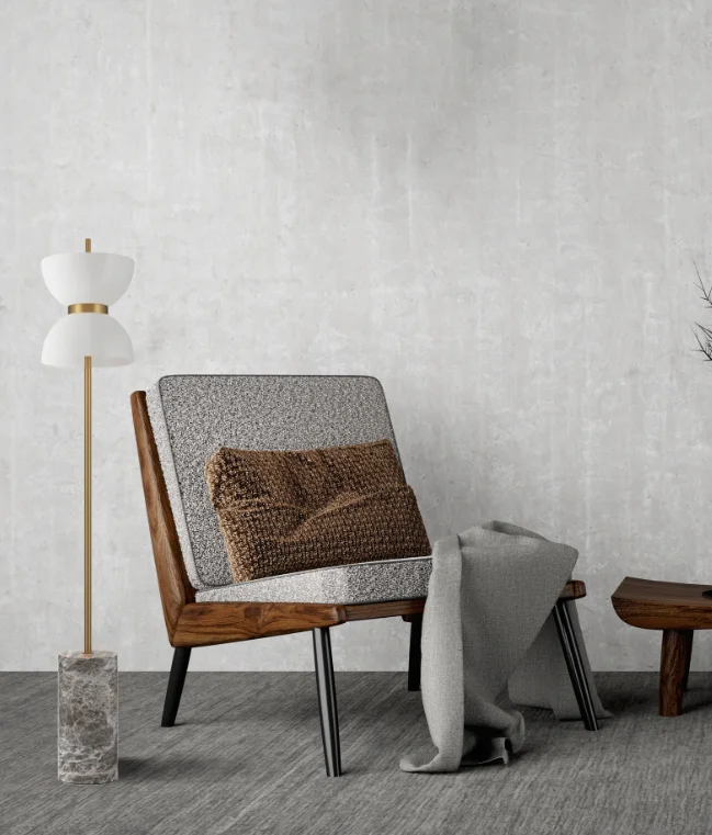Maytoni Kyoto podna lampa zlatna i siva-bela 3000K 11W