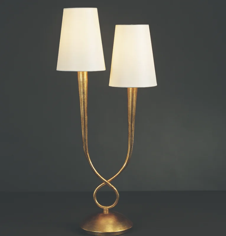 Mantra Paola Stona lampa zlatna 2xE14 20W prečnik 24cm