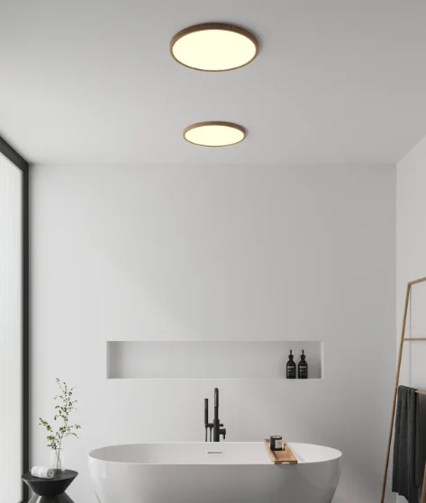 Nordlux Oja 42 IP54 2700K Dim plafonska lampa folija od drveta