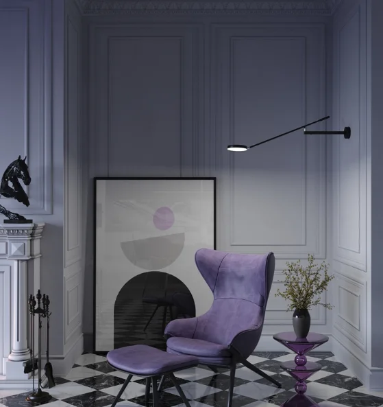Maytoni Fad unutrašnja zidna lampa crna 3000K 6W