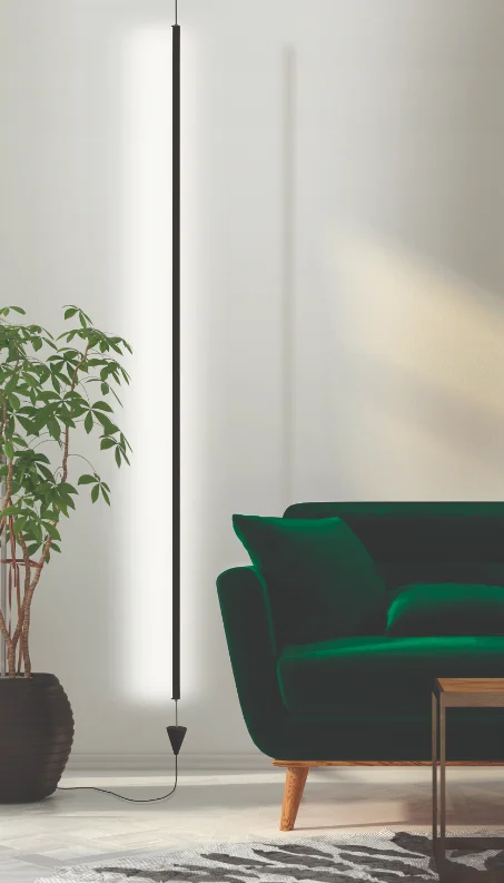 Mantra Vertical Podna lampa crna led 36W 3000K dimabilna visina max 350cm
