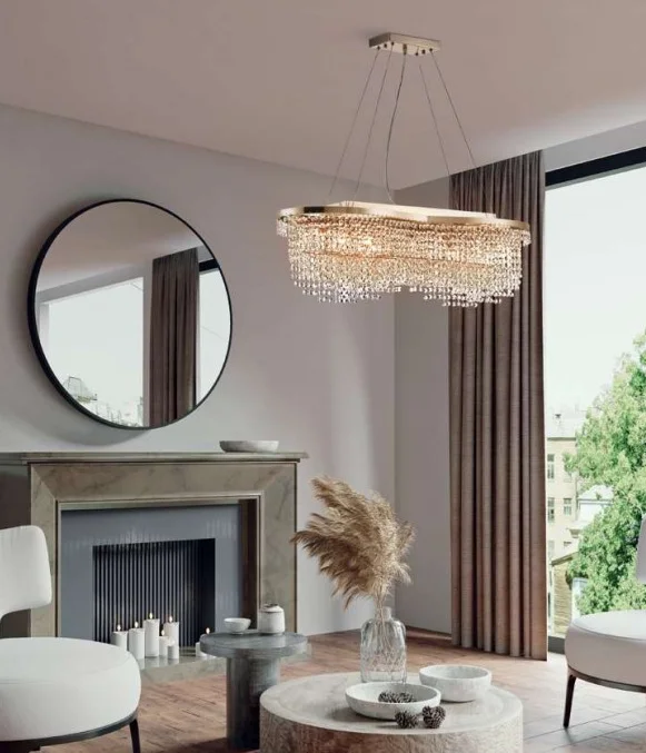 Maytoni Toils unutrašnji luster zlatni 60W