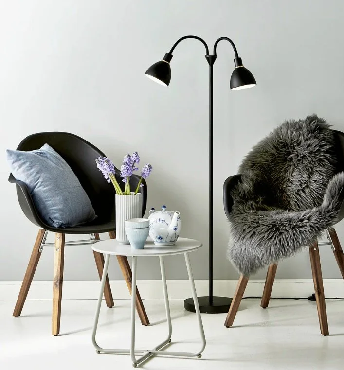 Nordlux Ray Double podna lampa crna