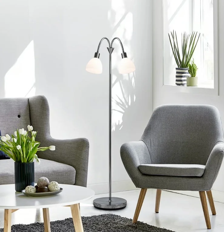 Nordlux Ray Double podna lampa hrom
