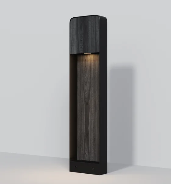 Maytoni Porte spoljašnja lampa za dvorište crno drvo 3000K 7W