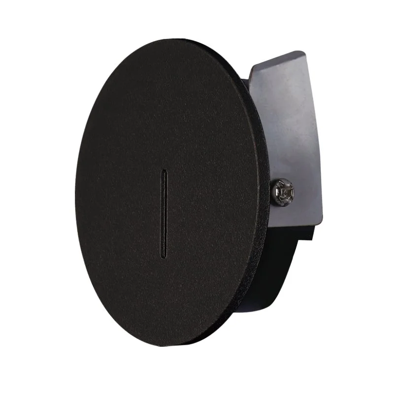 Mantra Sotavento zidni pralni LED 3W 3000K IP42 okrugli crna Ø 8.5cm