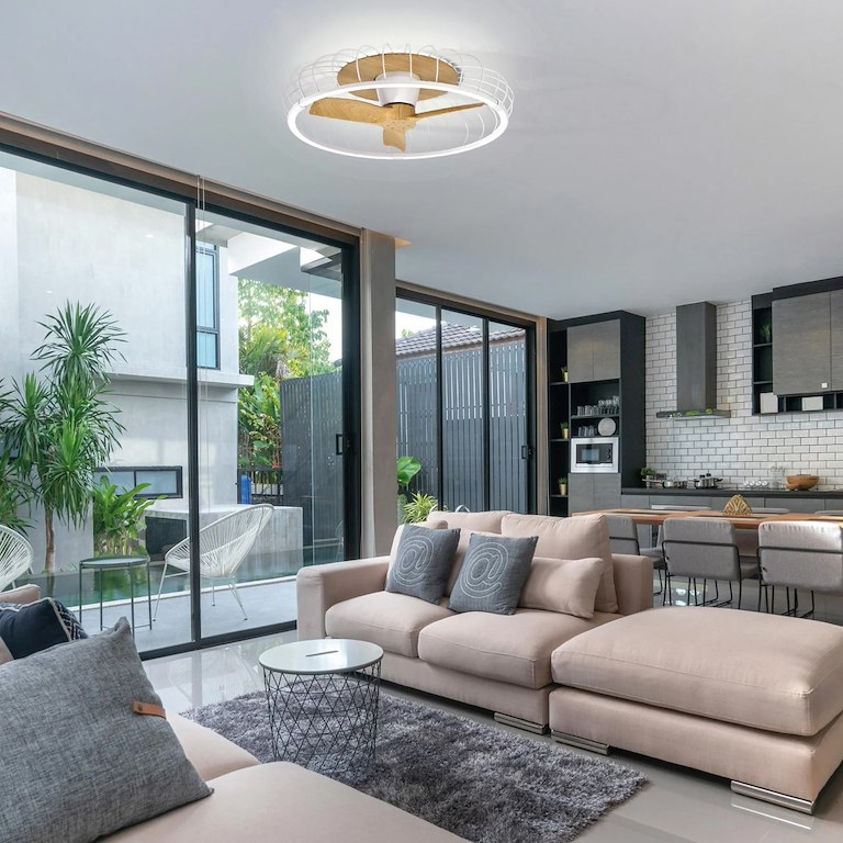 Mantra Nature Ventilator bela/drvo led 75W 4000K dimabilni