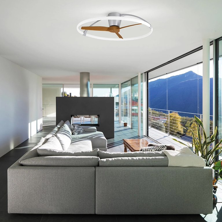 Mantra Nepal Ventilator srebrna/orah led 75W 4000K dimabilni