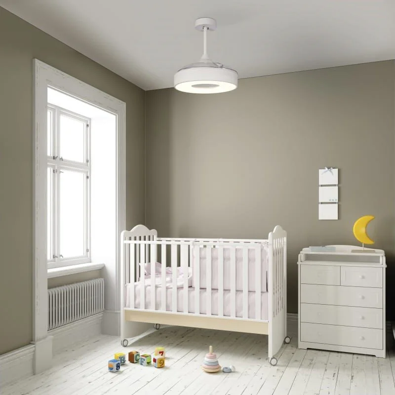 Mantra Coin Fan Mini Ventilator bela led 45W 4000K dimabilni