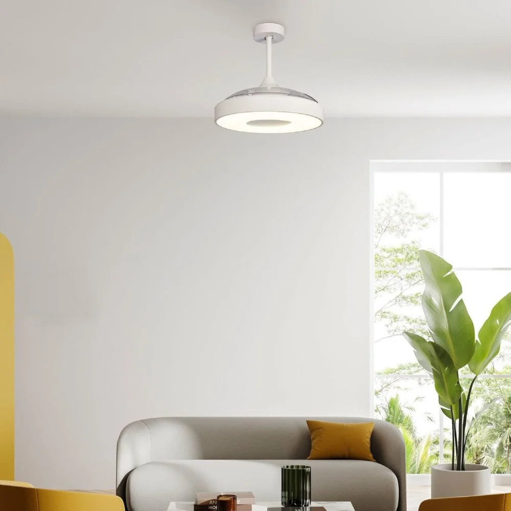 Mantra Coin Fan Ventilator bela led 60W 4000K dimabilni