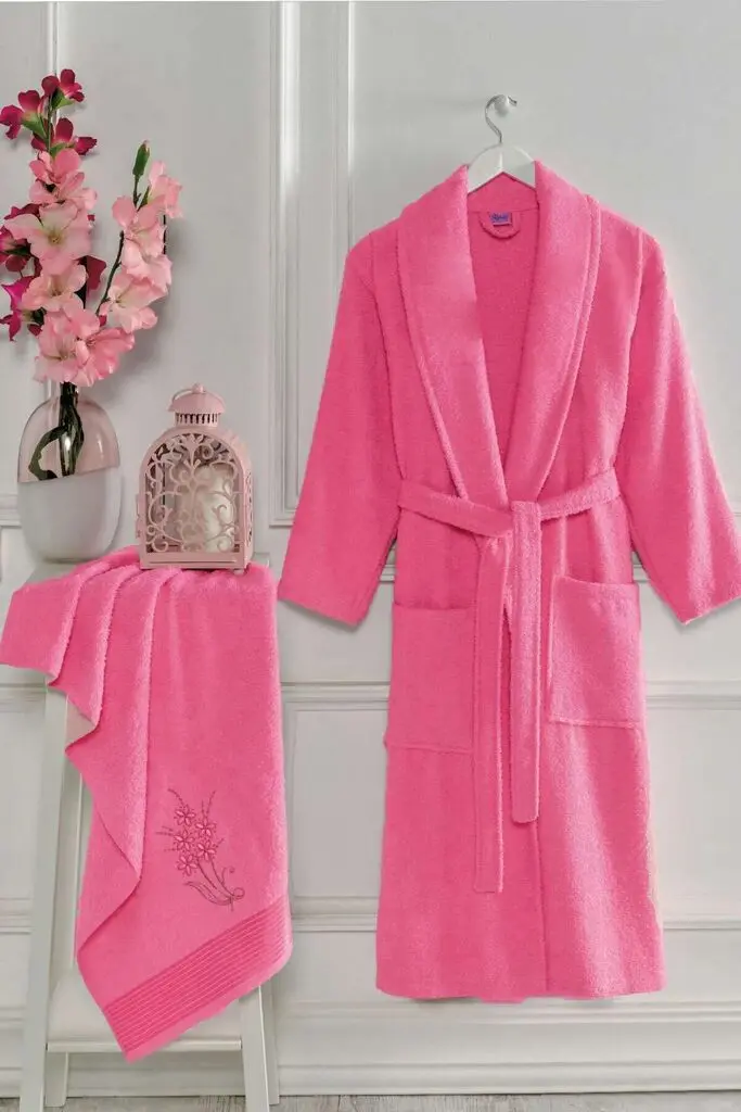 L'essentiel Maison Set Bademantil sa peškirom Cora, Rozi