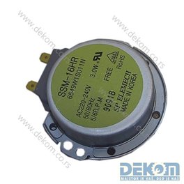 MOTOR MIKROTALASNE PEĆI ZA TANJIR LG 6549W1S011N 5 / 6 OBRTAJA / MIN. 220 V 3W OSOVINA 9mm
