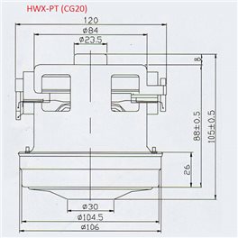 MOTOR USISIVAČA 1200W 1ELISA YDC10-12 VOX HWX-PT (CG20)