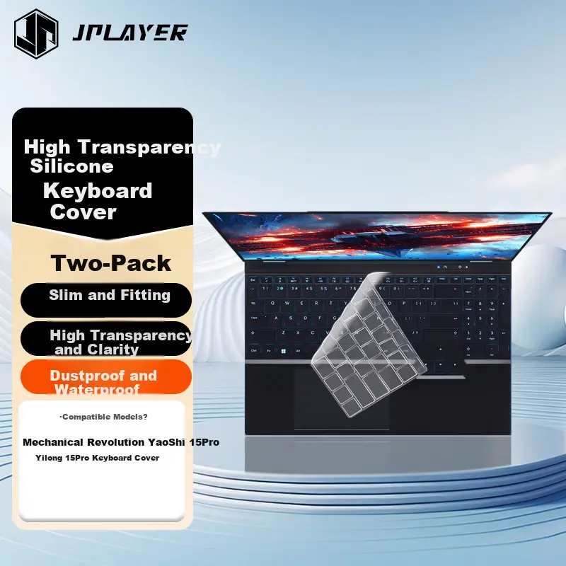 JPlayer Silikonska zaštitna folija za tastaturu Mechanical Revolution YaoShi 15 Pro/Wing Dragon 15 Pro, 2 komada