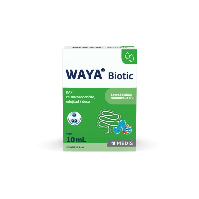 WAYA Biotic kapi 10 ml – Lactobacillus rhamnosus GG za crevnu mikrobiotu beba i dece