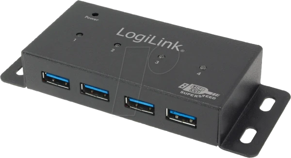 LogiLink UA0149 USB 3.0 4-Port Hub, 4xUSB 3.0, Mountable