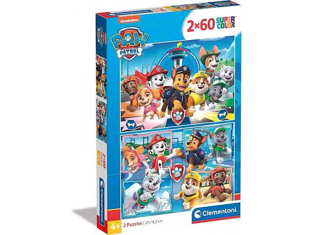 Puzzle slagalice 2x60 delova Paw Patrol Clementoni 21617