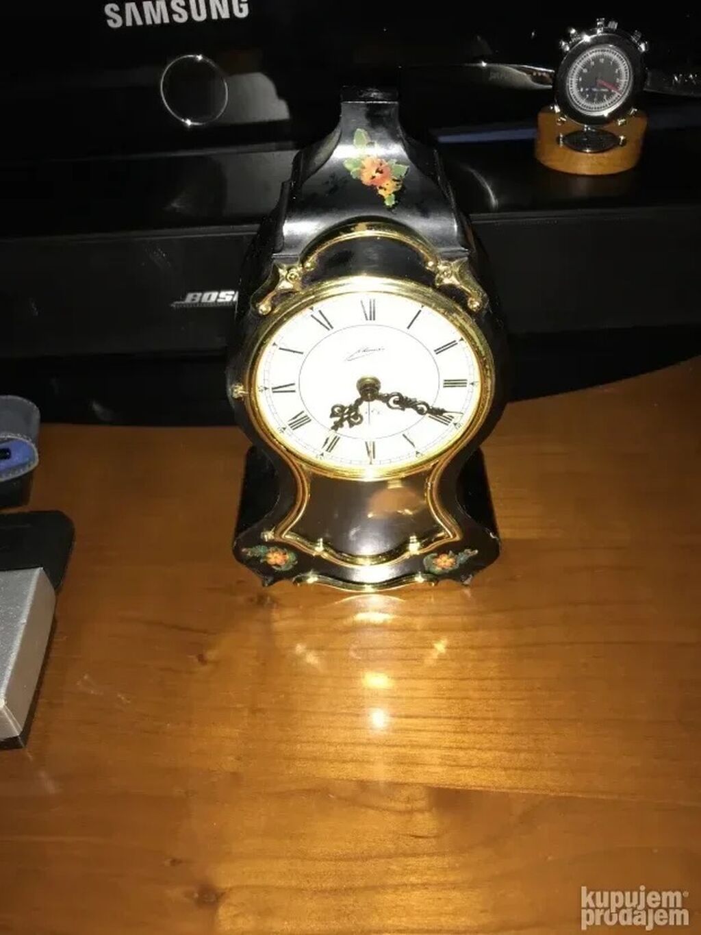 Vintage Shmid sat sa klatnom i muzicka kutija Made in Germany Zvono je