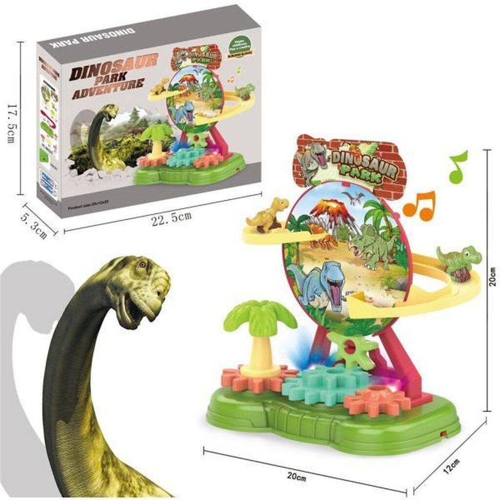Dino tobogan – zelena boja Zabavna igračka za najmlađe (1–3 godine)
