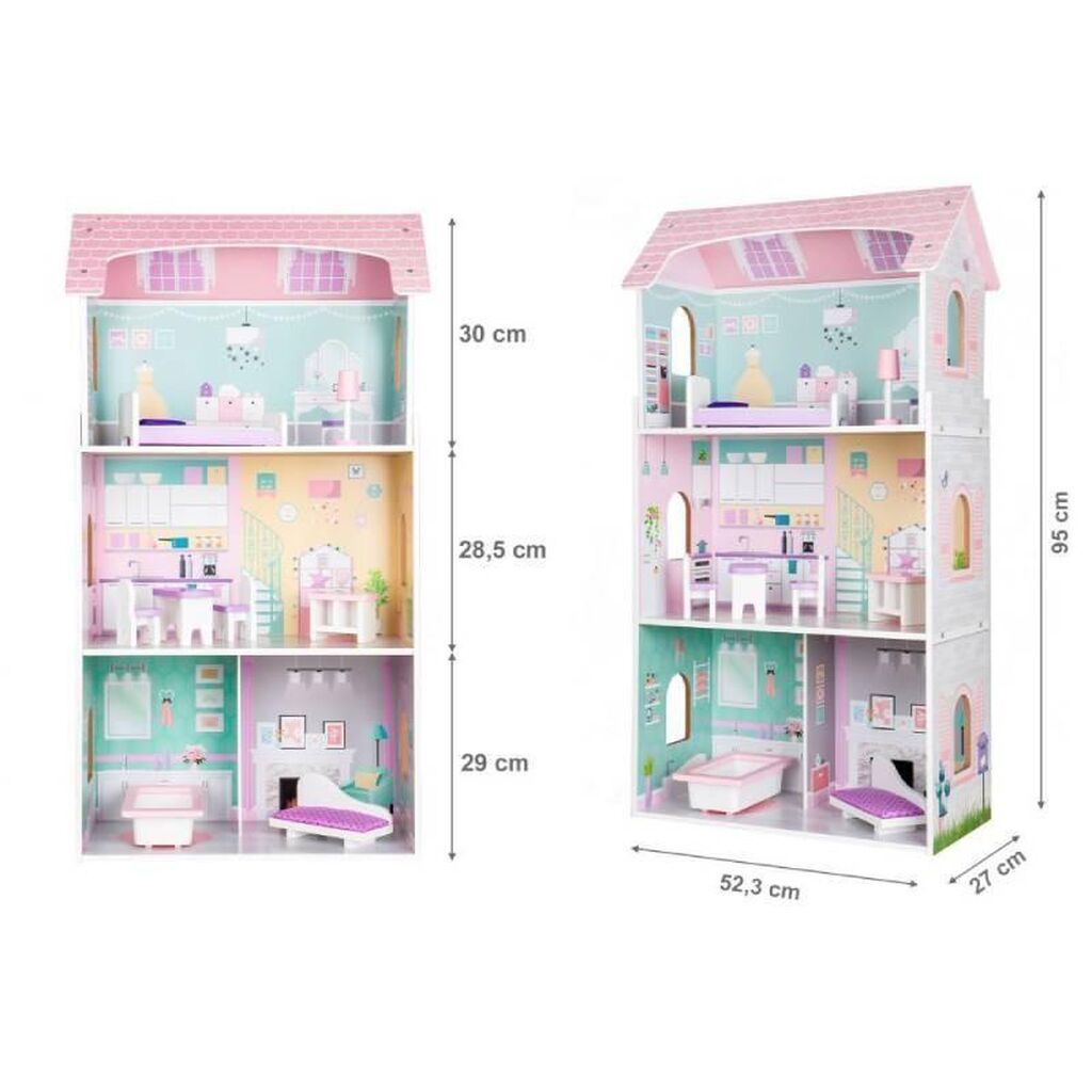 DRVENA KUĆICA ZA LUTKE BLUEBERRY RESIDENCE – ECO TOYS Šifra