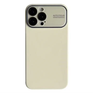 IPHONE 15 PRO LIQUID SILICONE CASE WITH LENS GLASS PROTECTION - CREAMY YELLOW
