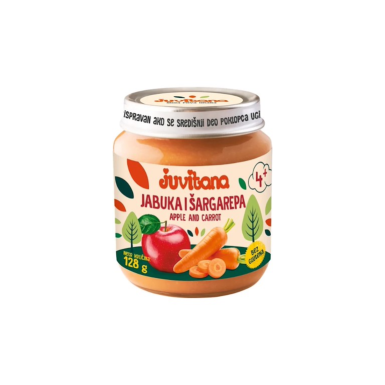 Juvitana Kašica Jabuka i Šargarepa 128 g