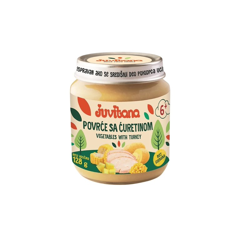 Juvitana Kašica Povrće sa Ćuretinom 128 g