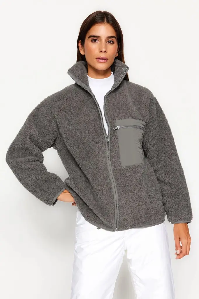 Trendyol Milla ženski duks TWOAW24SW00071, Antracit-Siva