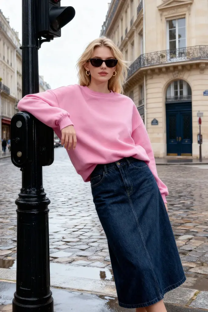 Trendyol Milla ženski duks Twoaw24sw00102, Roze-Roze
