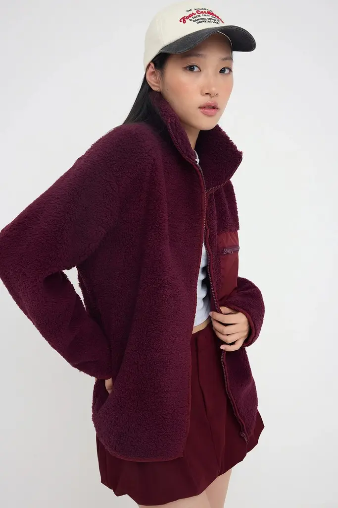 Trendyol Milla ženski duks Twoaw24Sw00071, šljivasta-purple