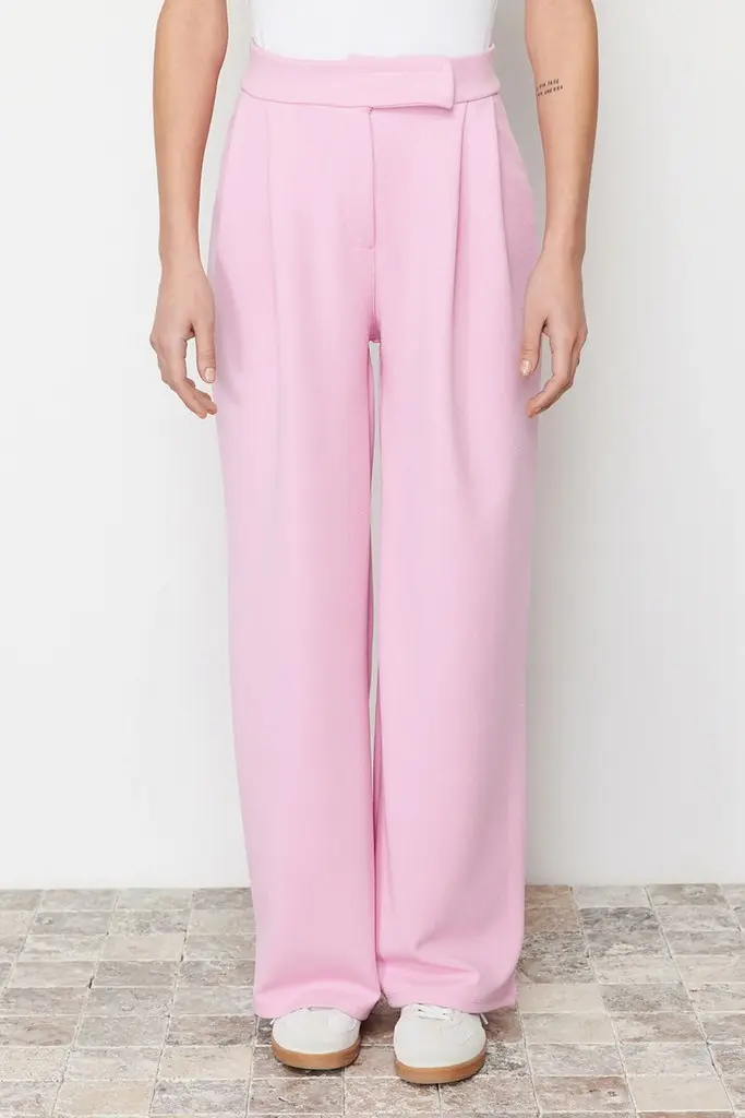 Trendyol Milla ženske pantalone TWOAW24PL00177, roze-roze