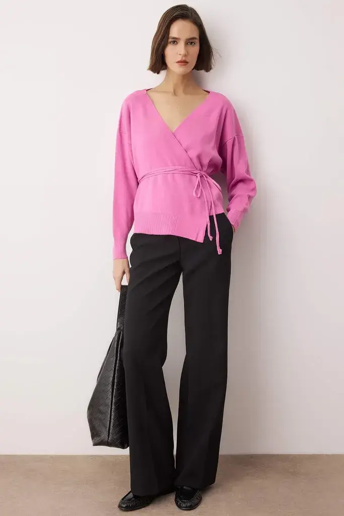 Trendyol Milla Ženski džemper Tedaw25Hi00025, Roze