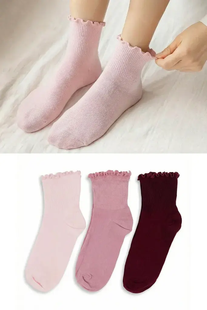 Trendyol Milla Ženski set čarapa Thmaw24Co00019, 3 para, Roze