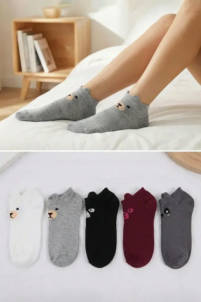 Trendyol Milla Ženski set čarapa Thmaw22Co0231, 5 pari, Sivi