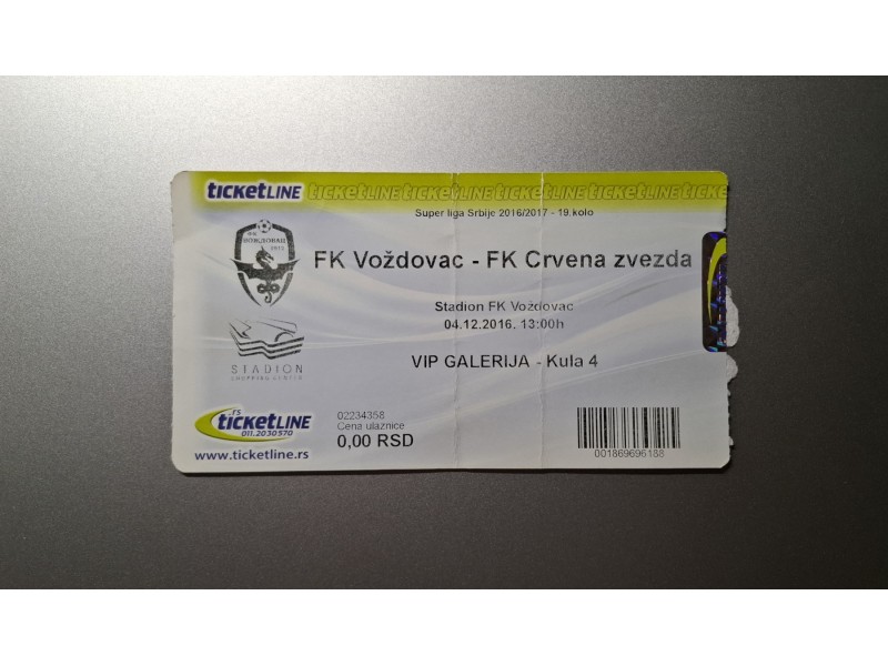 Voždovac - Crvena zvezda 04.12.2016. 19.kolo 2016-17