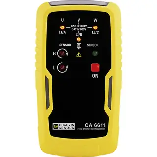 Chauvin Arnoux CA 6611 tester redosleda faza i rotacije motora, CAT III 1000V, CAT IV 600V, LED