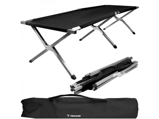 Trizand Krevet za Kampovanje 189x70x43cm, Crni