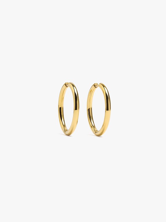 TUBULAR HOOP EARRINGS - STAINLESS STEEL