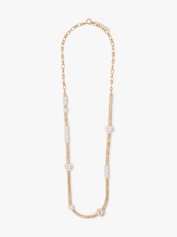 LONG NECKLACE WITH PEARLS