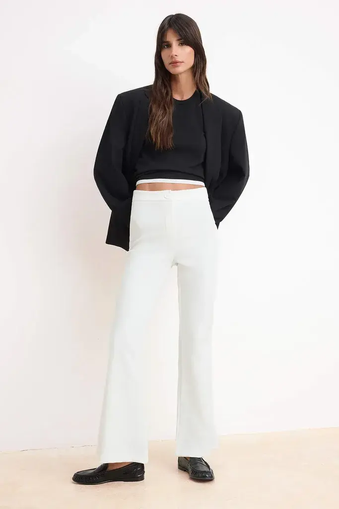 Trendyol Milla ženske pantalone Tofaw19Bb0581, bela