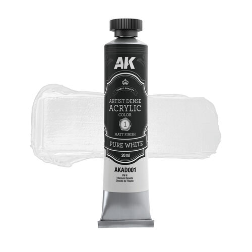 AK-Interactive AKAD001 Artist Dense Acrylic - Pure White