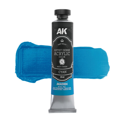 AK-Interactive AKAD004 Artist Dense Acrylic - Cyan