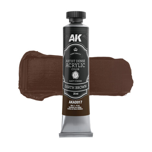 AK-Interactive AKAD017 Artist Dense Acrylic - Earth Brown